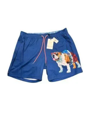 Robert Graham | Swim | Nwt Robert Graham Bulldog Lined Blue Swim Board ...